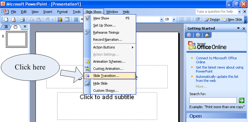 How To Setup Slide Show In PowerPoint 2003